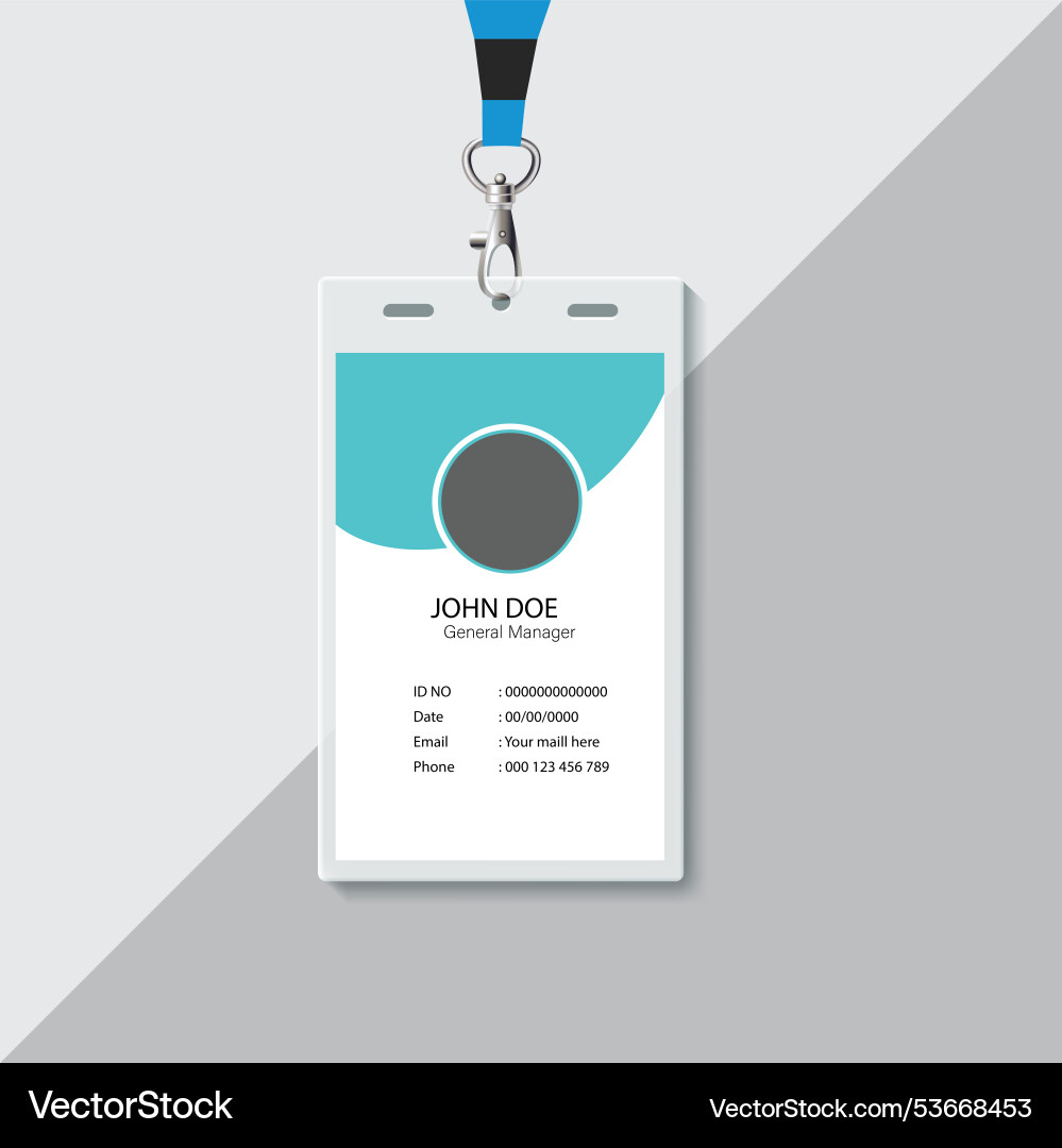 Id card corporate identity employee access badge Vector Image