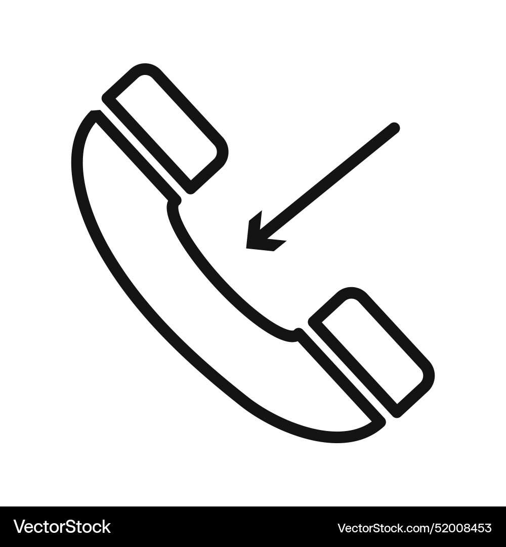 Incoming call icon ideal for telecommunications Vector Image