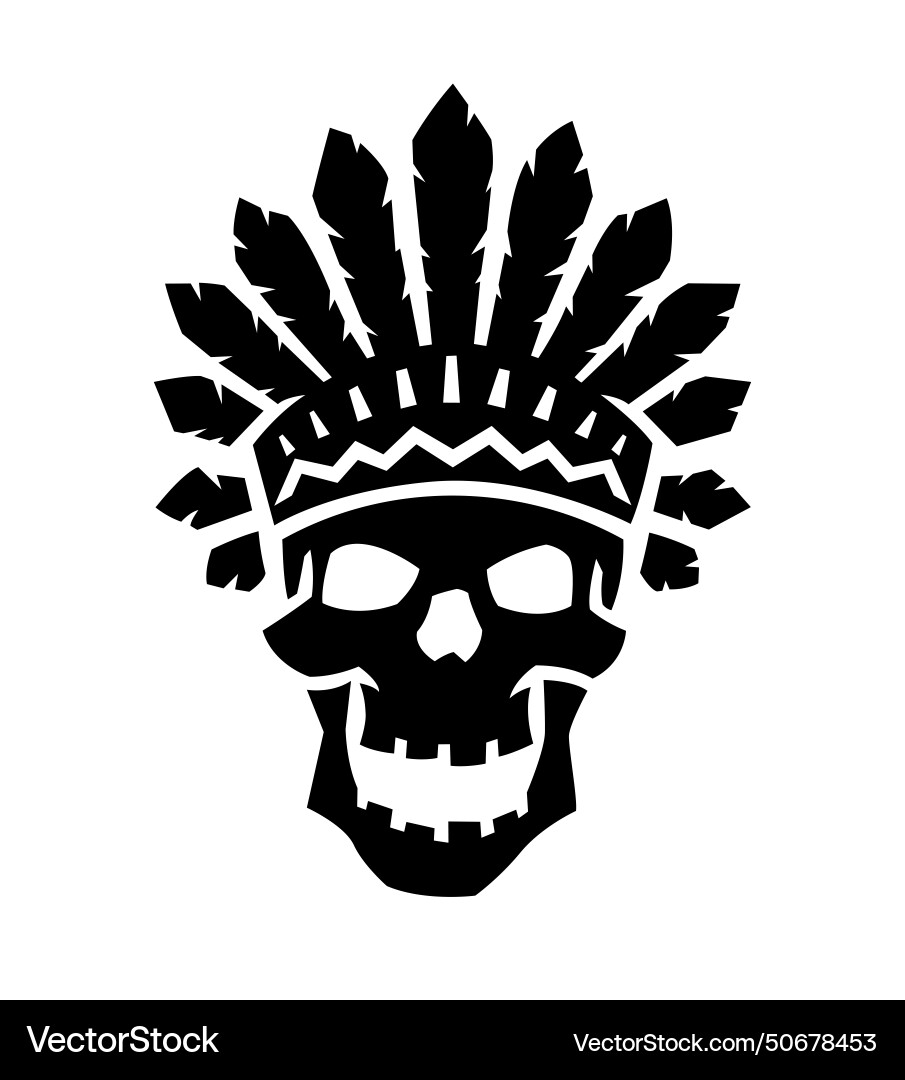 Indian Chief Skull Logo Indian Chief Skull Vector Art, Icons, And