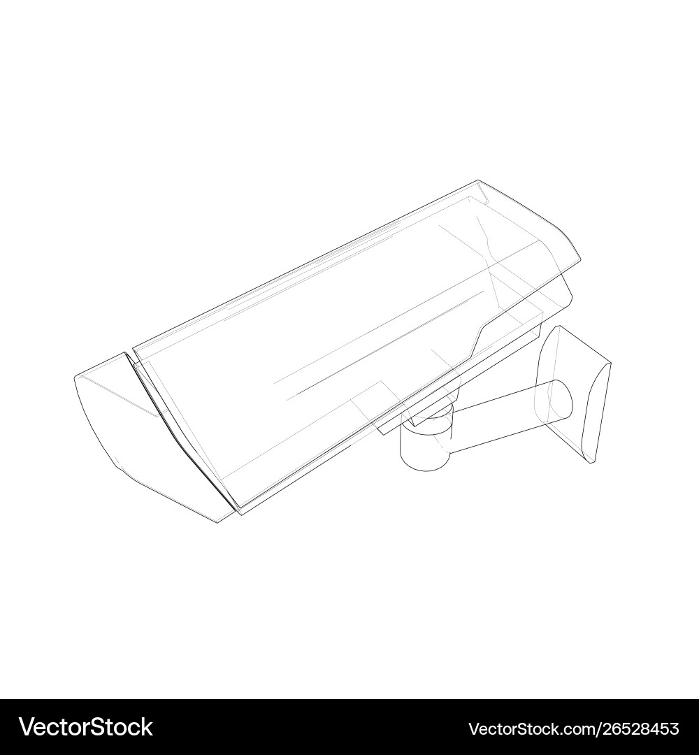 Outline cctv camera security Royalty Free Vector Image