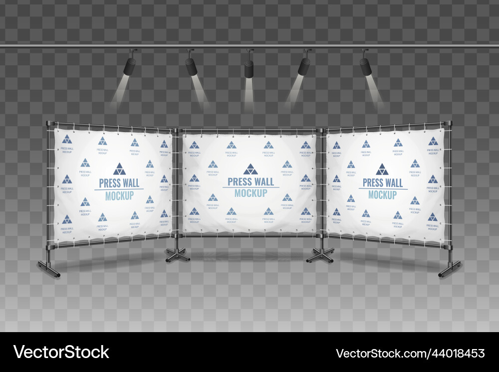 Realistic press wall mockup Royalty Free Vector Image