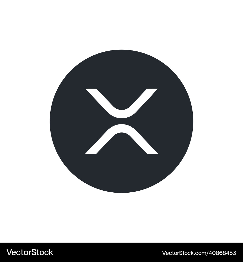 Ripple xrp coin icon isolated on white background Vector Image