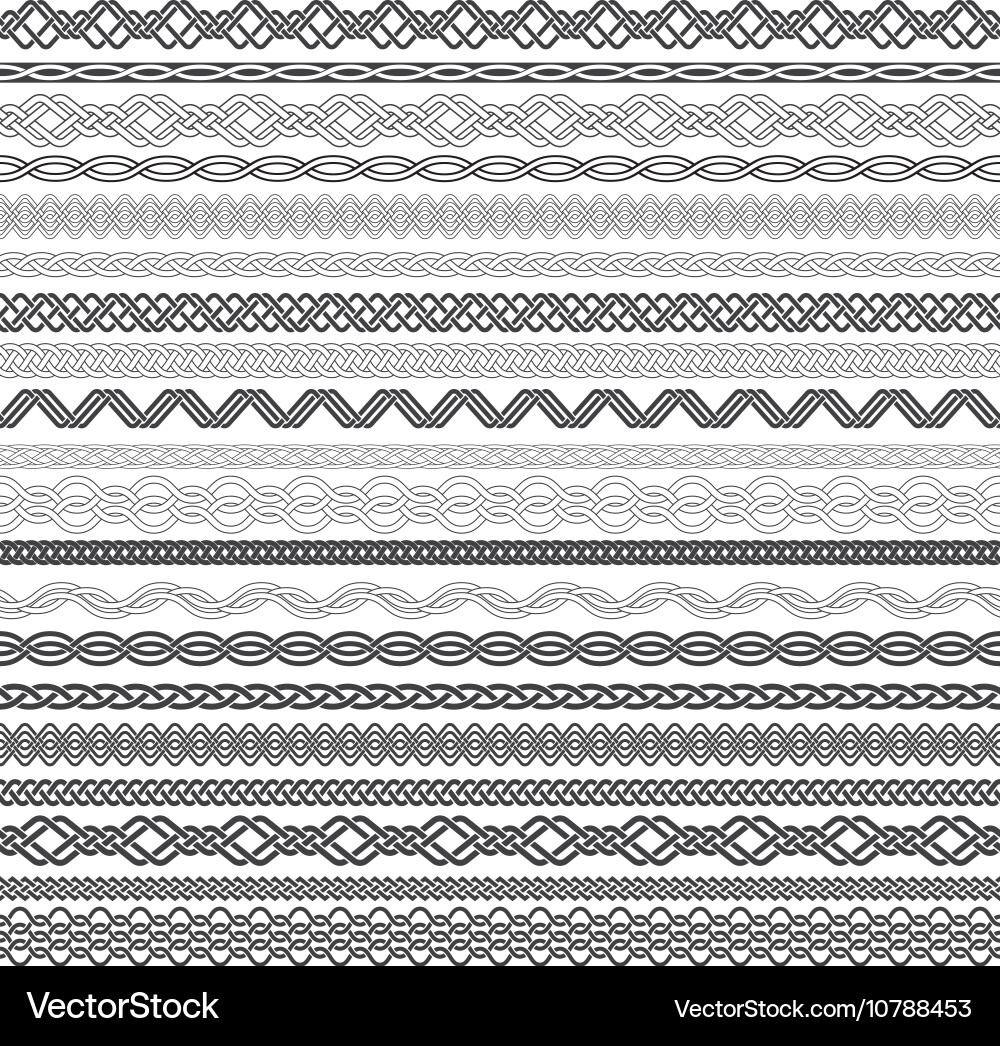 Set of vintage borders for design Royalty Free Vector Image