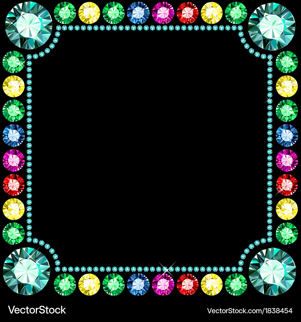 Gem frame Royalty Free Vector Image - VectorStock