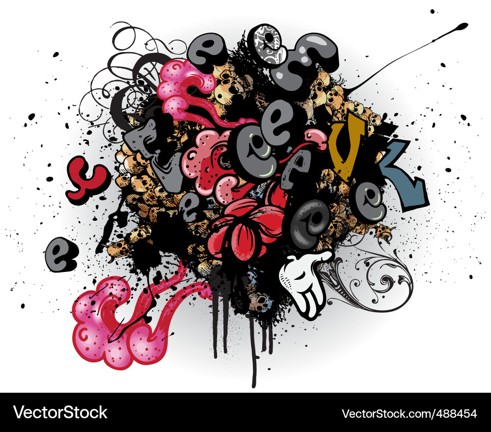 Graffiti explosion Royalty Free Vector Image - VectorStock