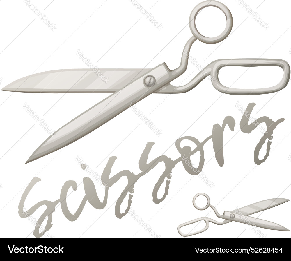 Tailor scissors icon isolated on white Royalty Free Vector