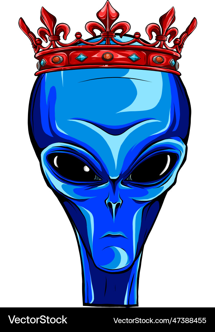 Alien head design Royalty Free Vector Image - VectorStock