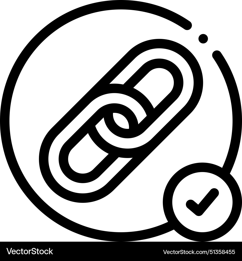 Backlinks icon thin linear style design isolated Vector Image