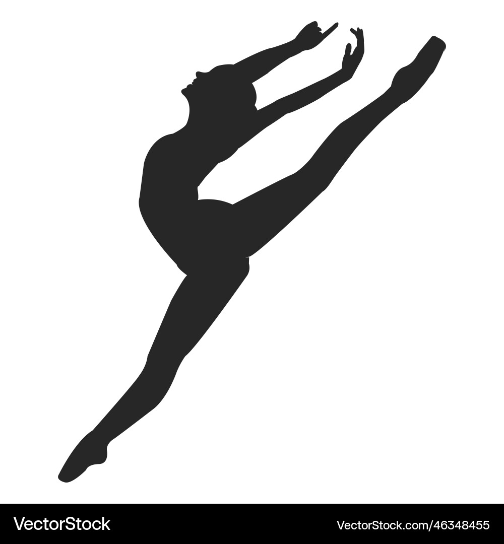 Ballet dancer jump Royalty Free Vector Image - VectorStock