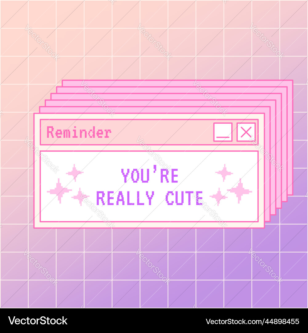 Cute reminder window Royalty Free Vector Image