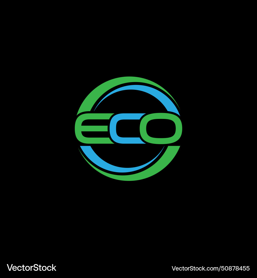 Eco logo design l Royalty Free Vector Image - VectorStock