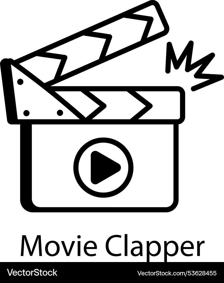 Movie clapper Royalty Free Vector Image - VectorStock
