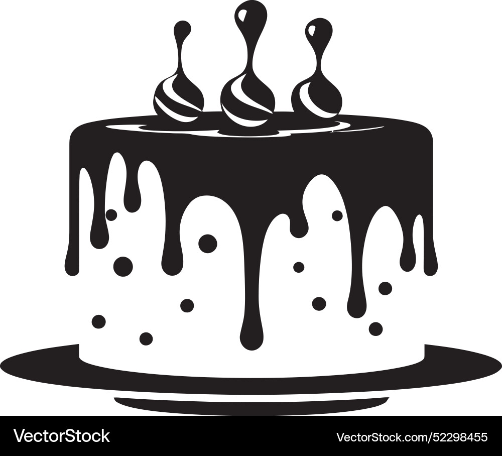 Sable splendor black cake collectionmidnight Vector Image