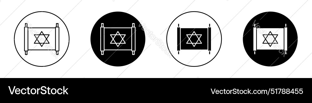 Scroll torah icon Royalty Free Vector Image - VectorStock