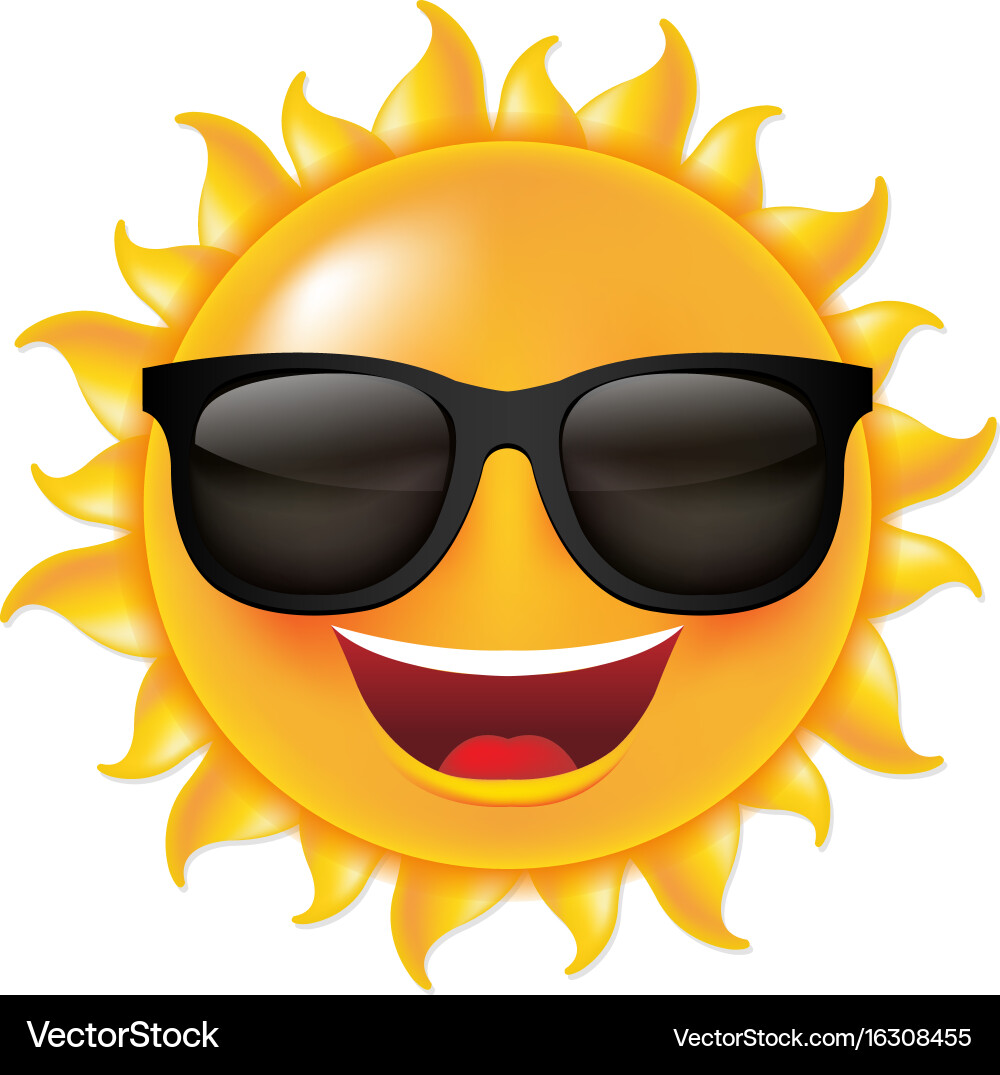 Sun smile Royalty Free Vector Image - VectorStock