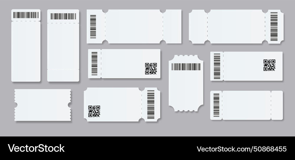 Ticket empty template concert movie theater Vector Image