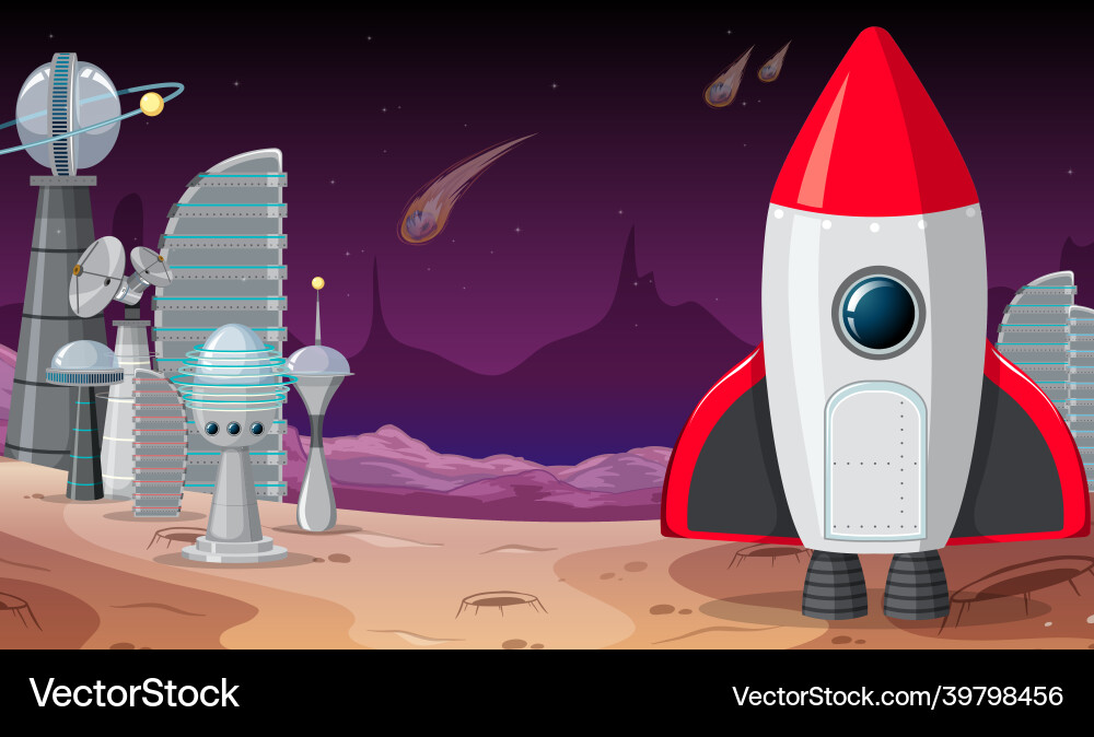 A space cartoon background scene Royalty Free Vector Image