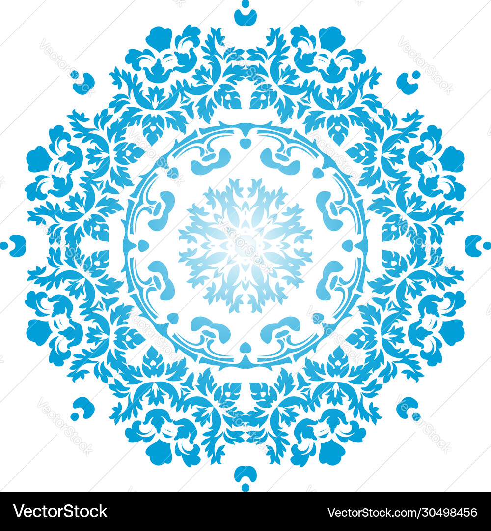 Circle snowflake Royalty Free Vector Image - VectorStock