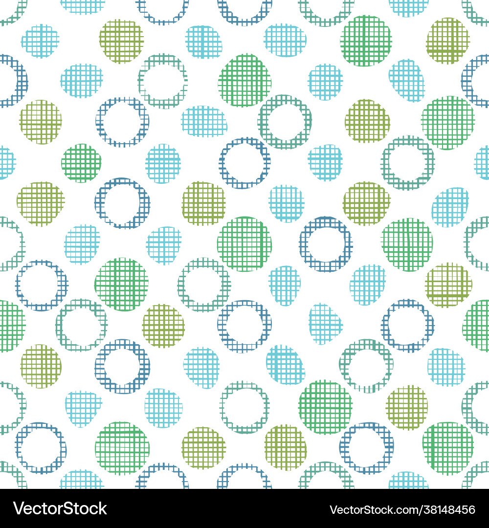 Doodle woven fabric texture in bubbles and dots Vector Image