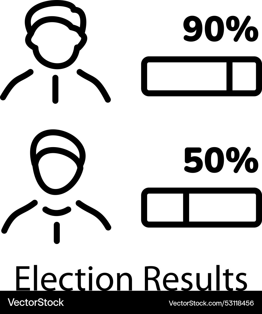 Election results Royalty Free Vector Image - VectorStock