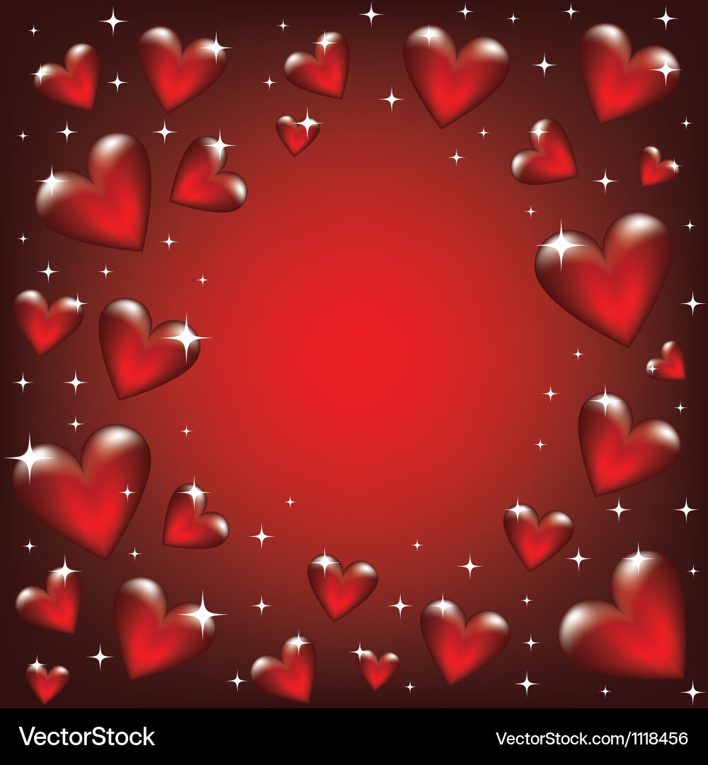 Glass heart frame Royalty Free Vector Image - VectorStock