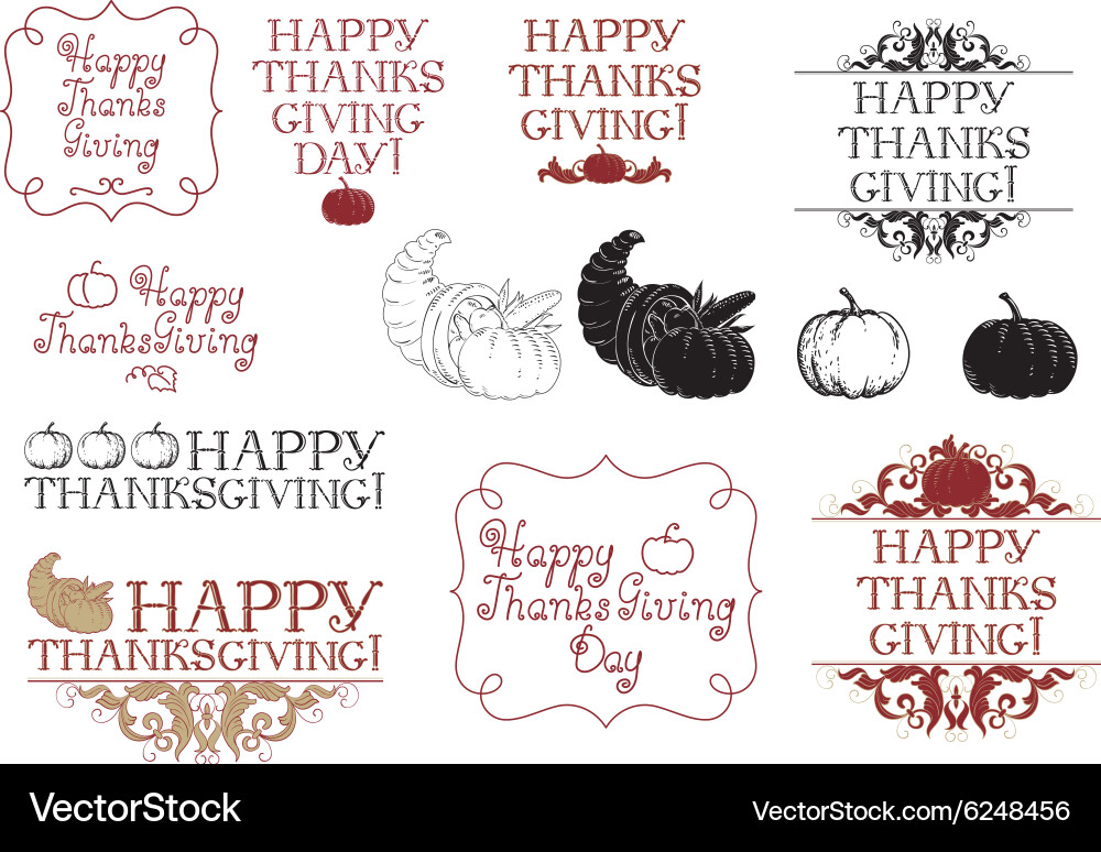 Happy thanksgiving day Royalty Free Vector Image
