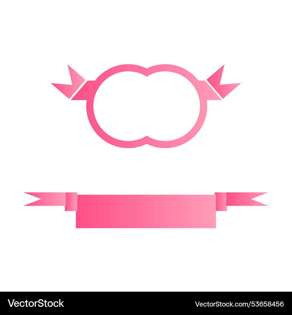 Light pink modern style ribbon banner design Vector Image