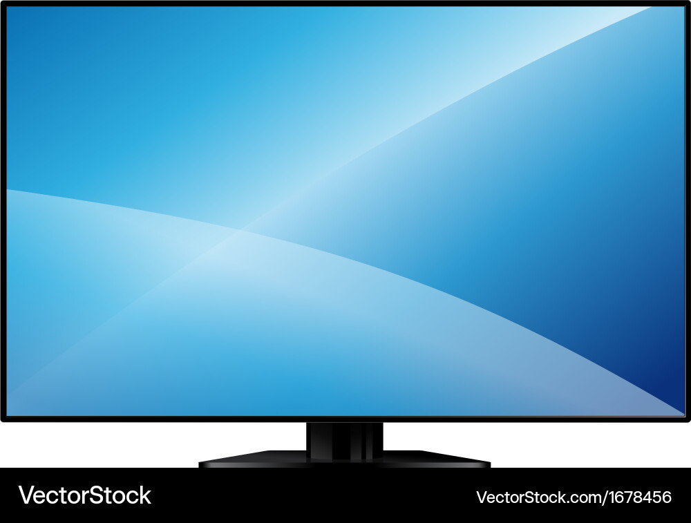 Modern Flat Screen TV Royalty Free Vector Image