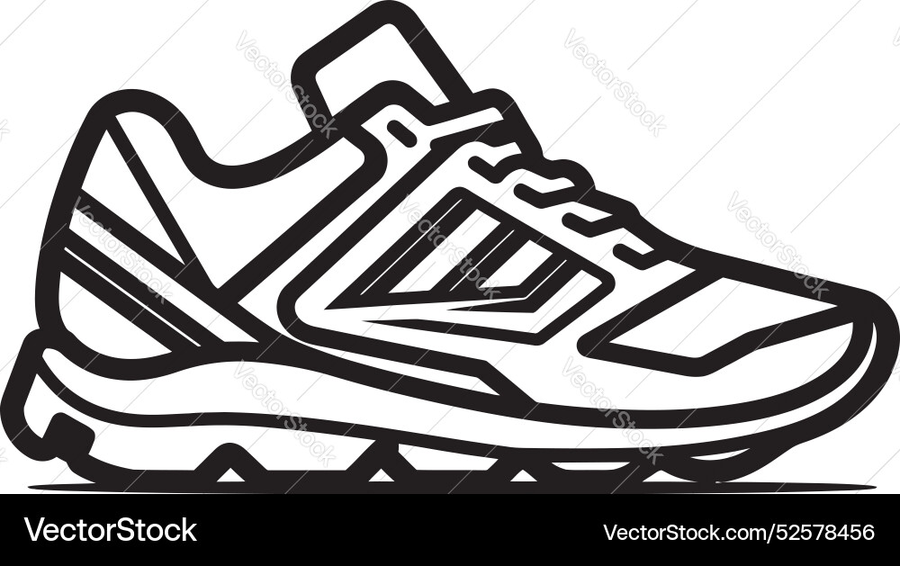 Nova stride futuristic running shoe icon Vector Image