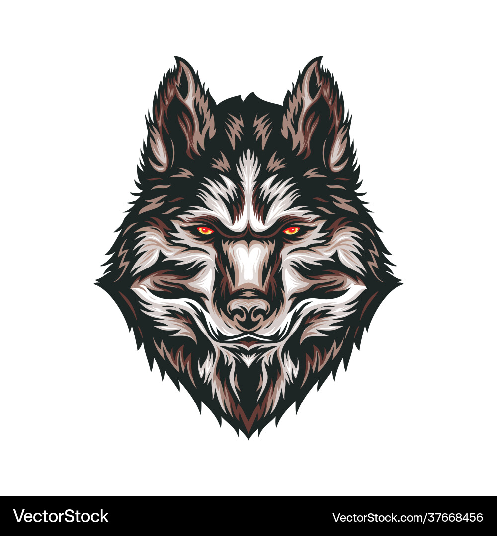 Wolf head Royalty Free Vector Image - VectorStock