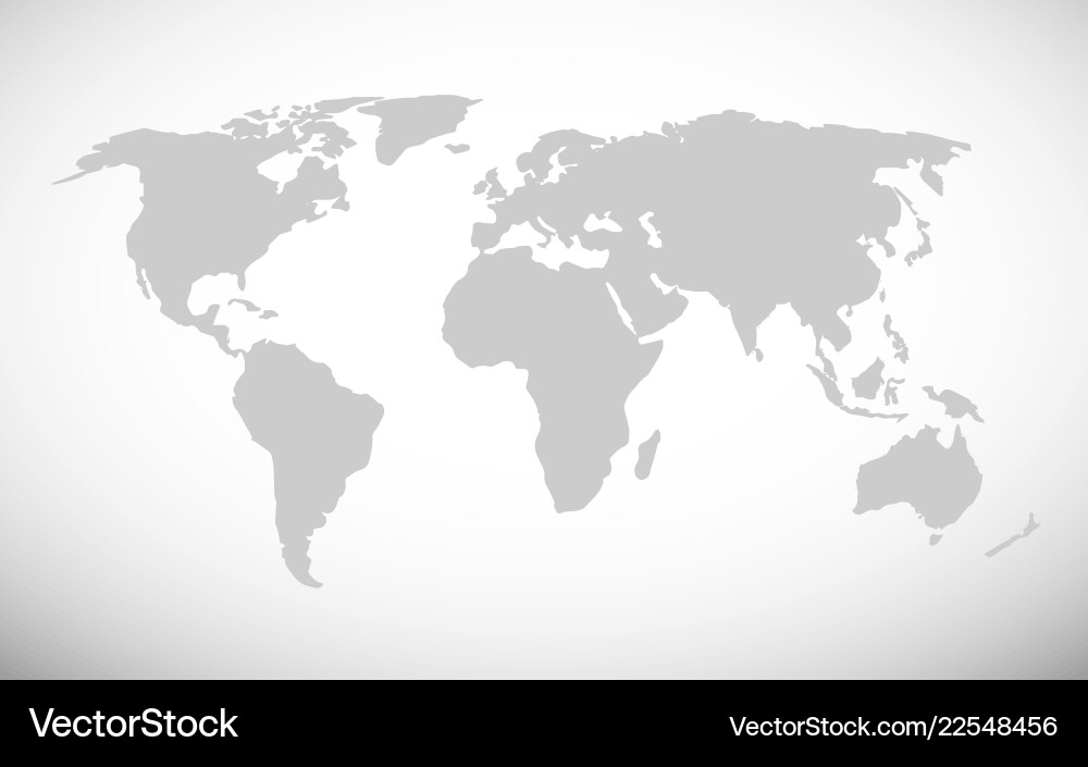 World Map - Simple & Clean – Royalty-Free Vector | VectorStock