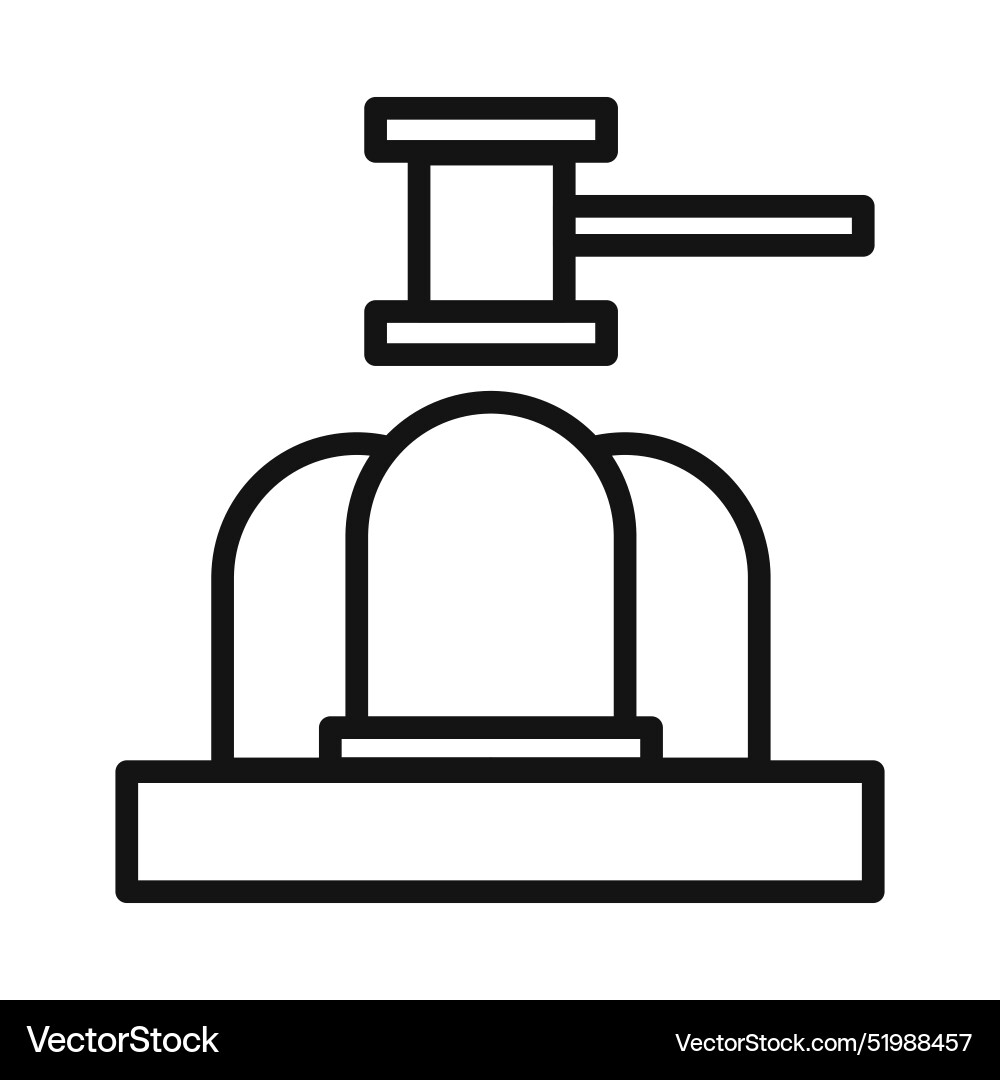 Mole game whack icon mark in filled style Vector Image