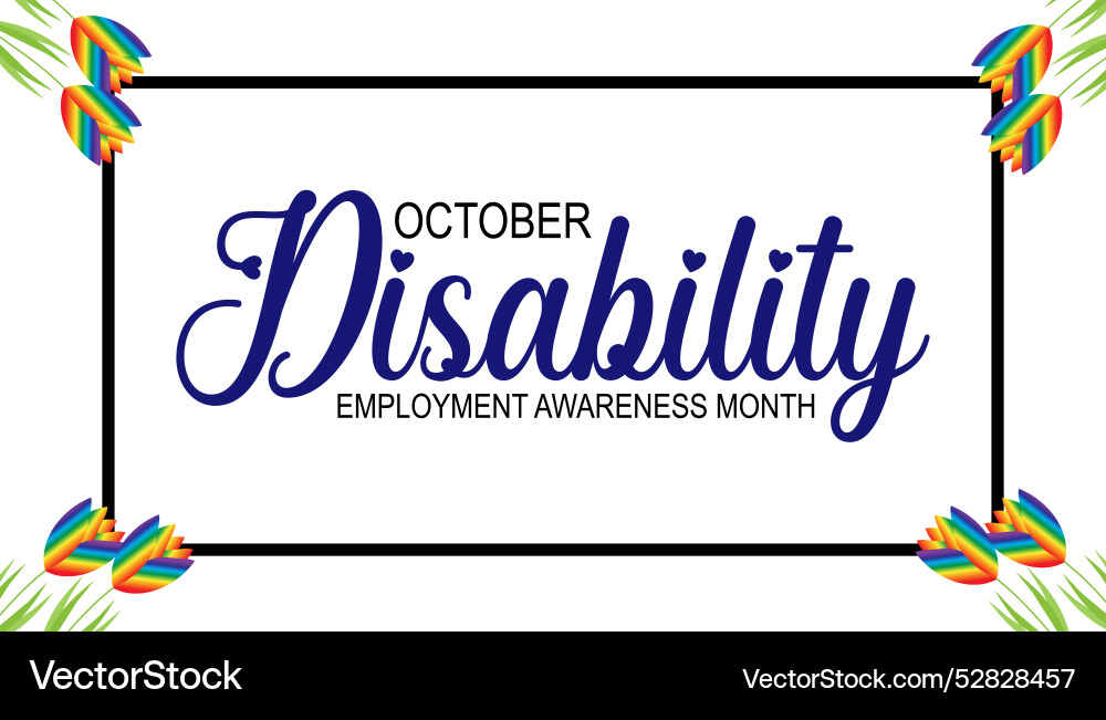 National disability employment awareness month Vector Image