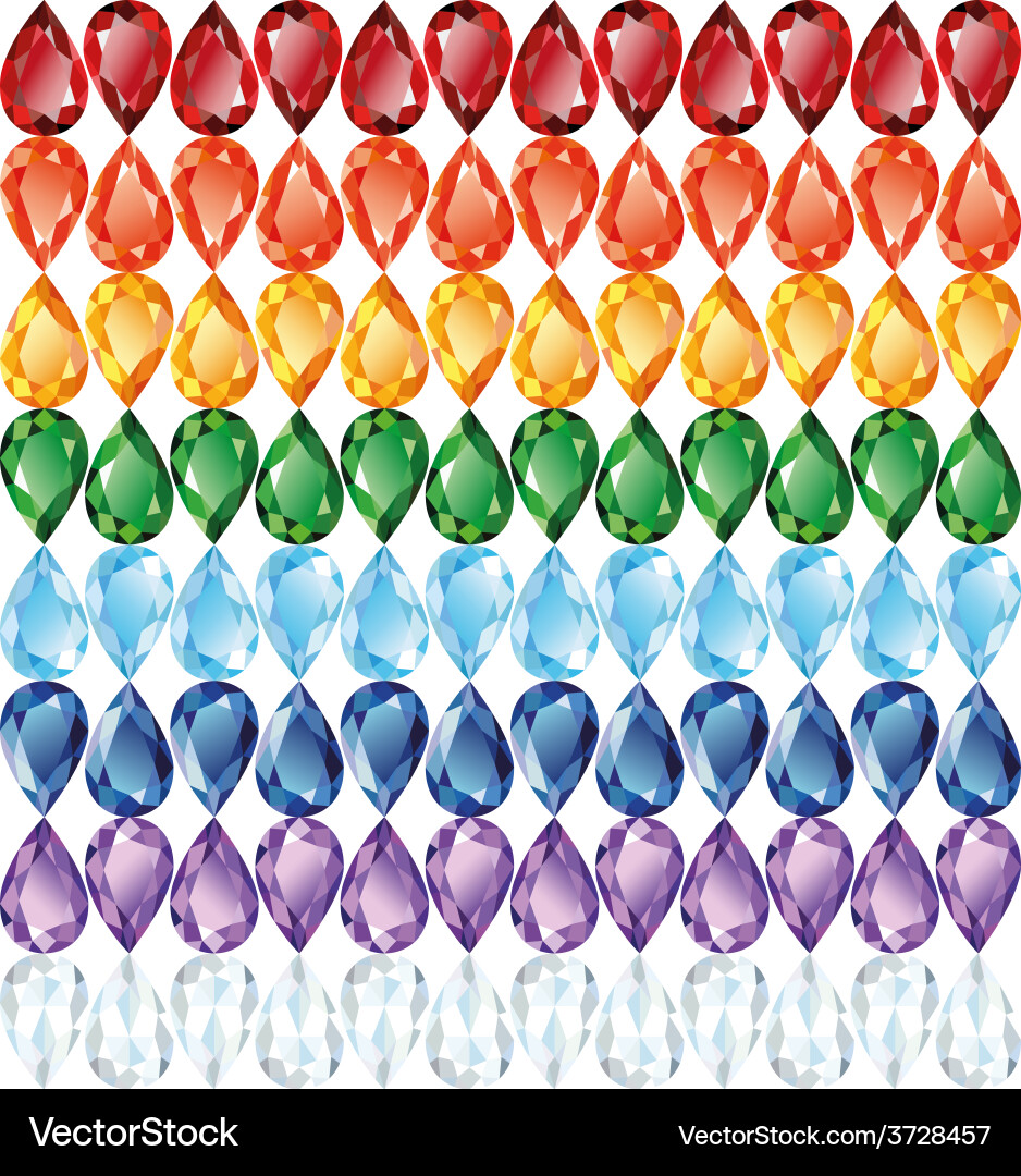 Rainbow of jewelry seamless texture Royalty Free Vector
