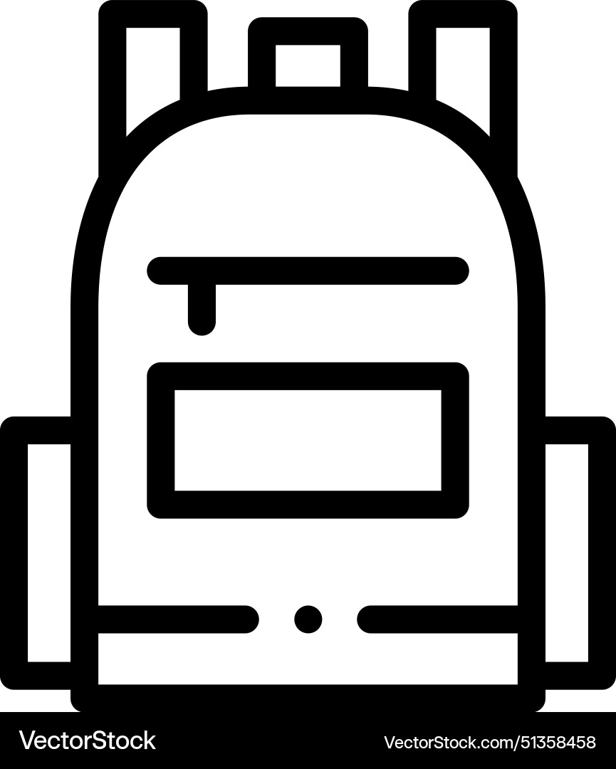 Backpack icon thin linear style design isolated Vector Image