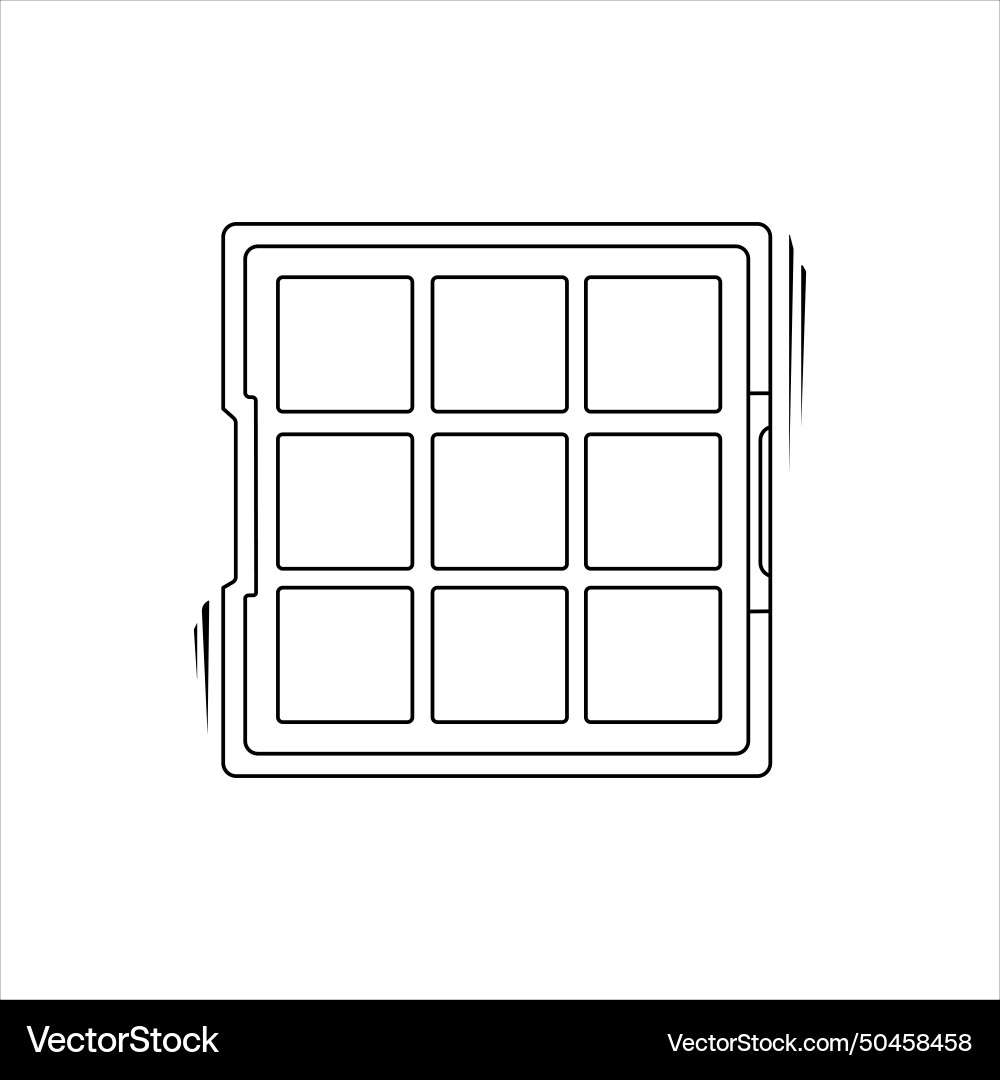 Black white outline eye shadow isolated contour Vector Image
