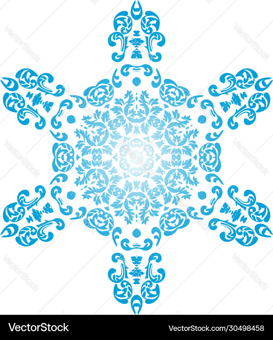 Circle snowflake Royalty Free Vector Image - VectorStock