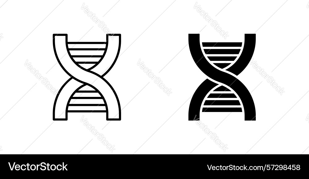 Complex dna helix icon set representing genetics Vector Image