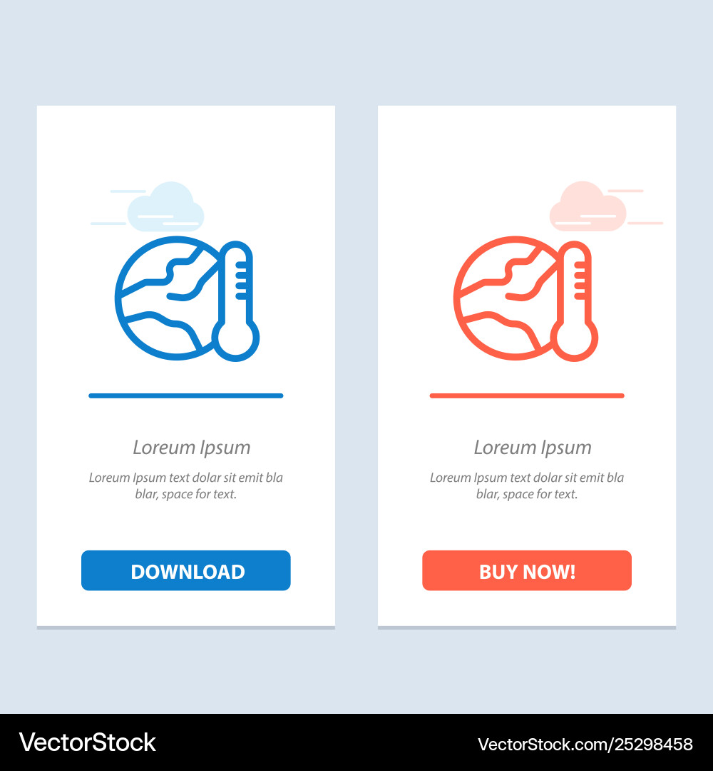 Earth environment global hot temperature blue Vector Image