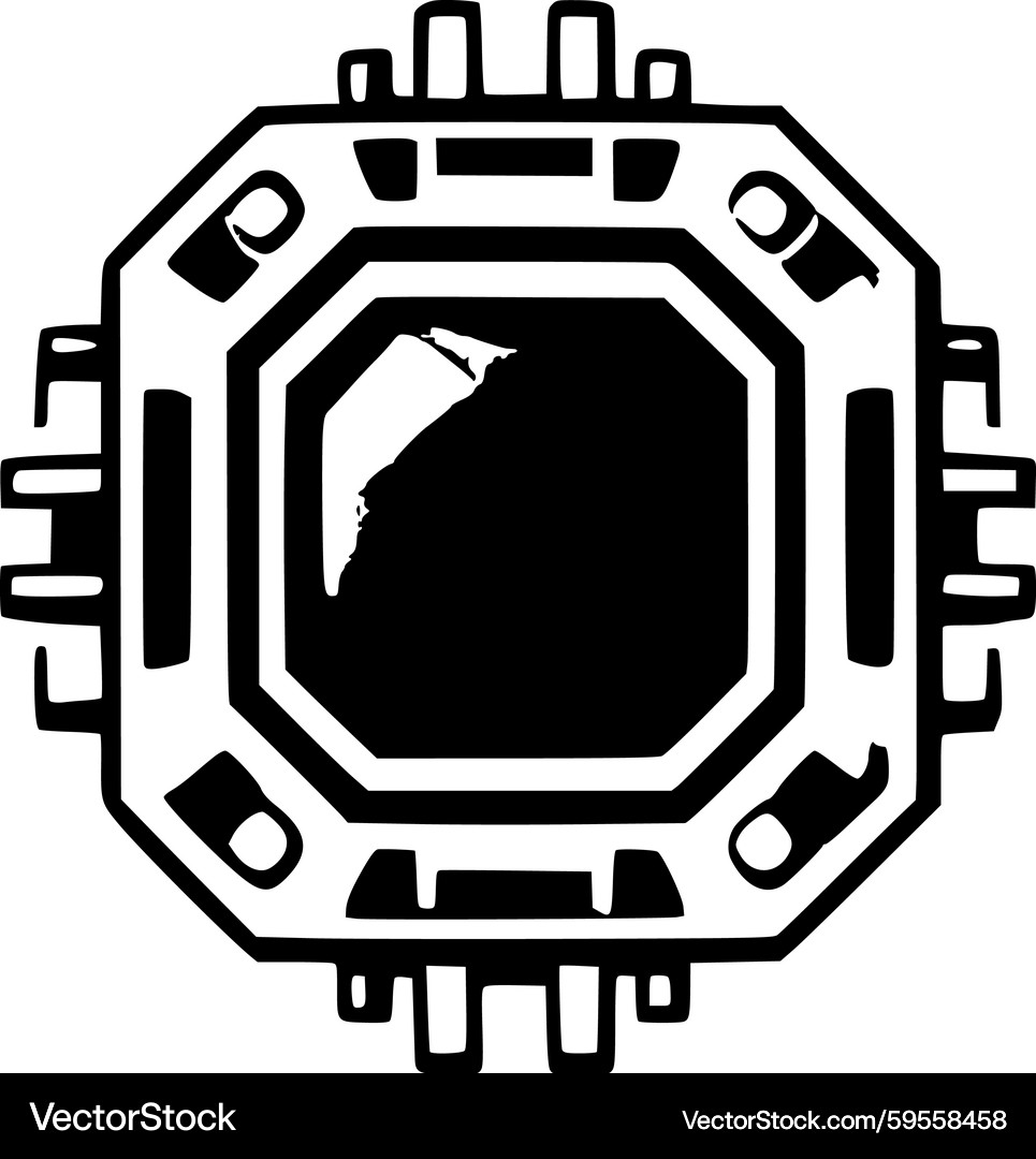 Geometric Octagon Gem Icon – Royalty-Free Vector | VectorStock