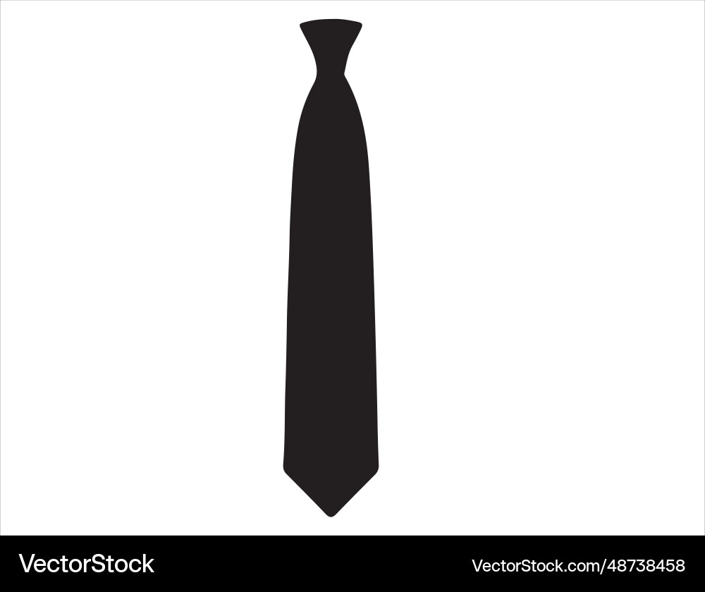 Necktie silhouette art Royalty Free Vector Image