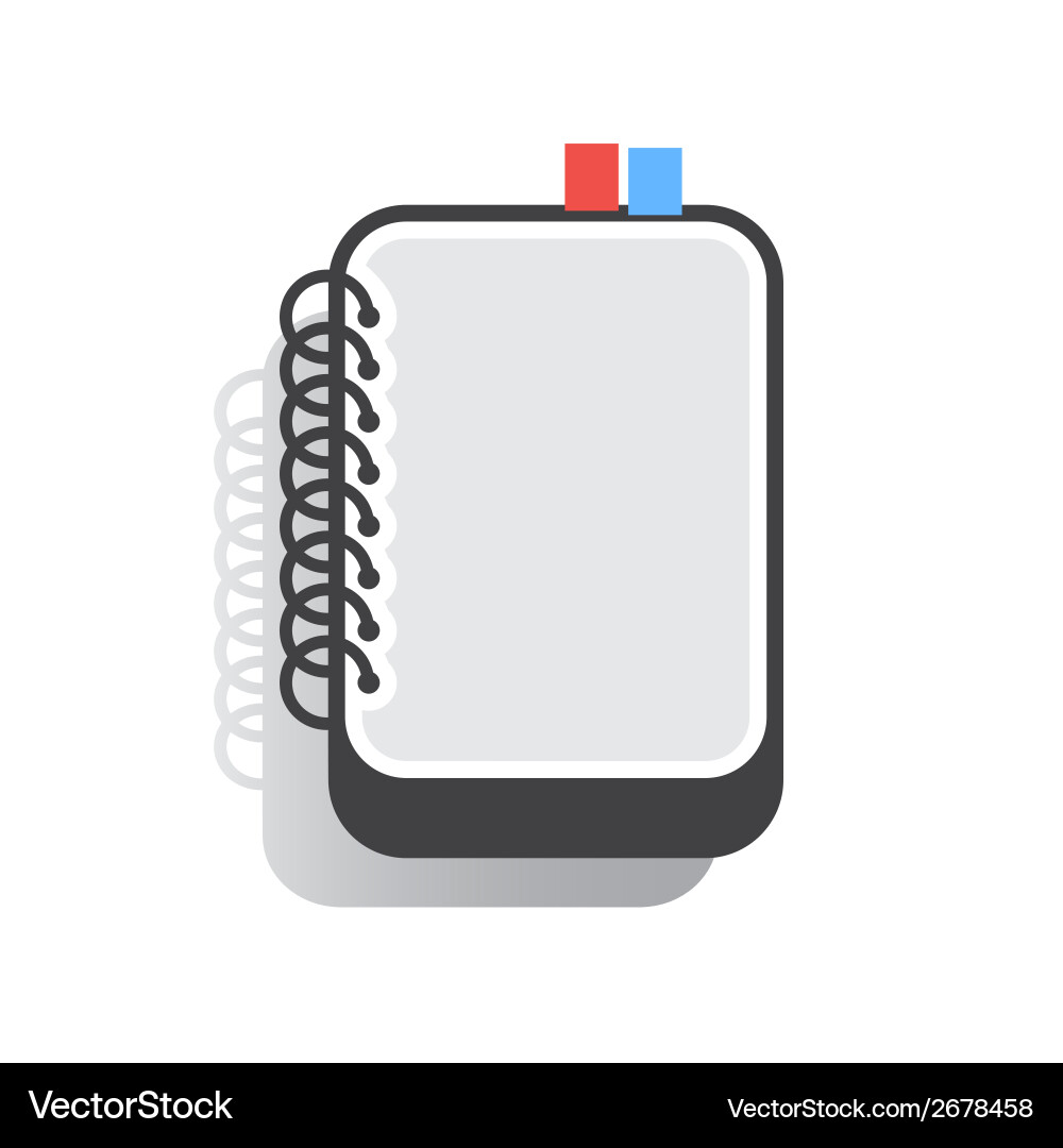 Notebook flat Royalty Free Vector Image - VectorStock