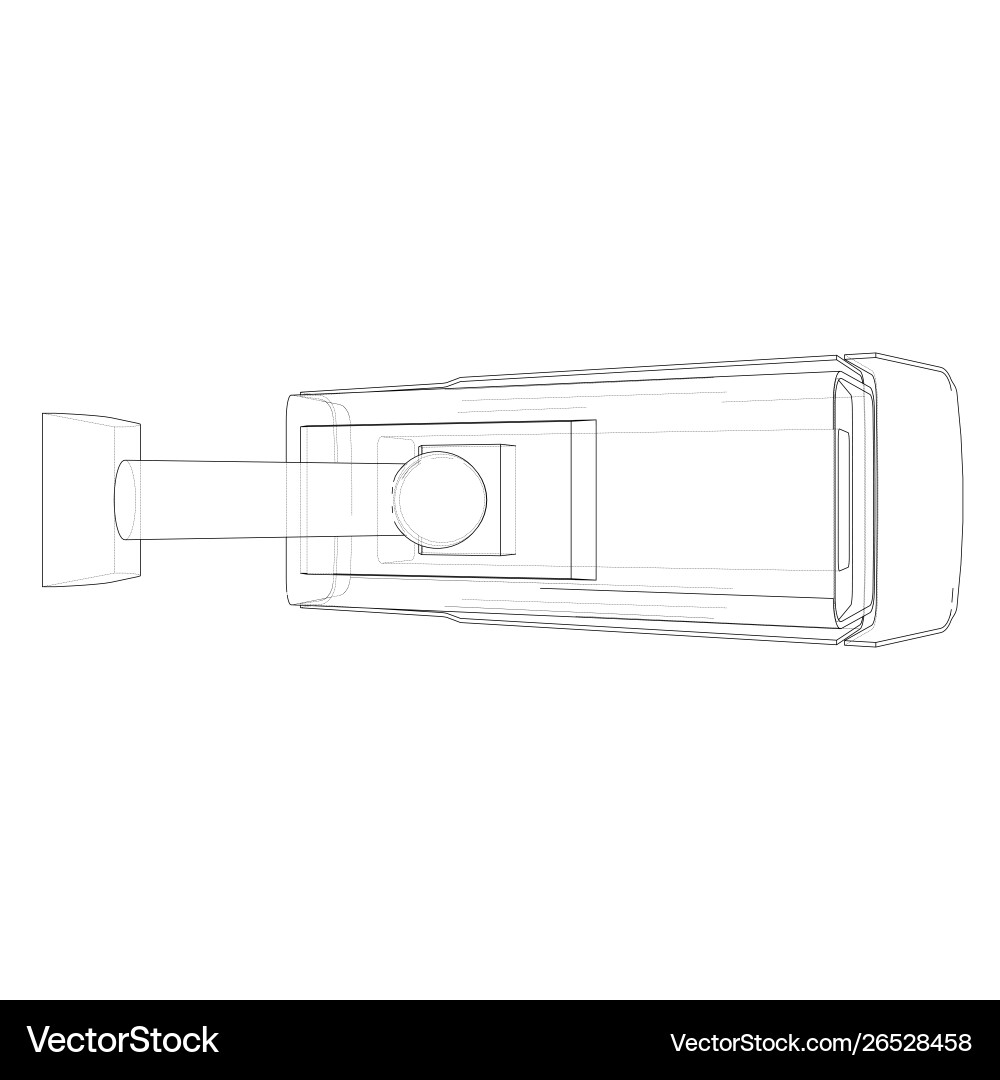 Outline cctv camera security Royalty Free Vector Image