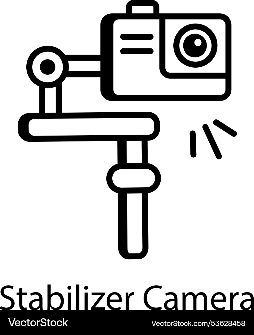 Stabilizer camera Royalty Free Vector Image - VectorStock
