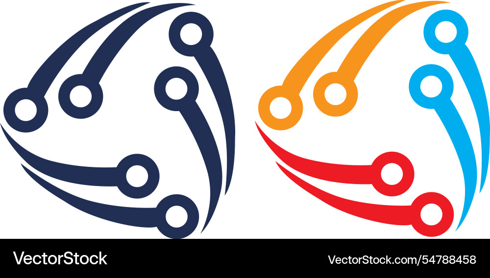 Tech logo icon isolated design Royalty Free Vector Image