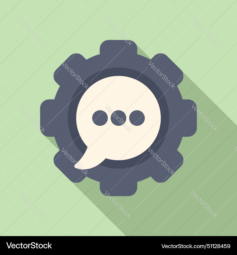 Bot chat tech support icon flat ai online Vector Image