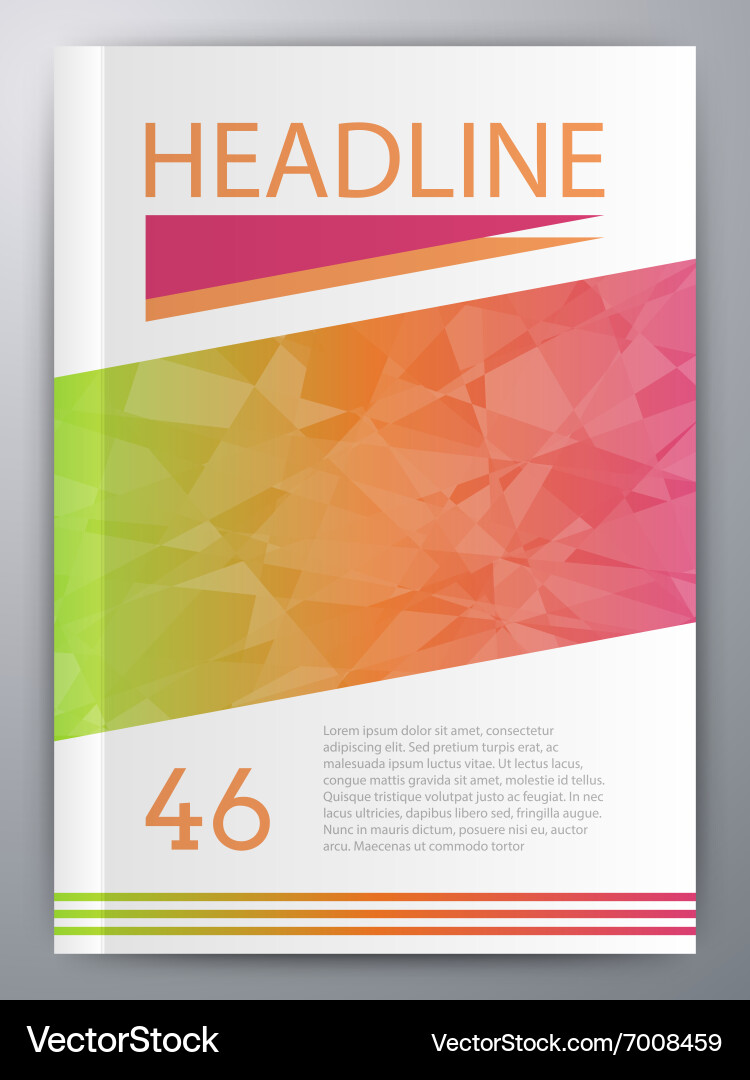 Colorful Booklet Cover Royalty Free Vector Image