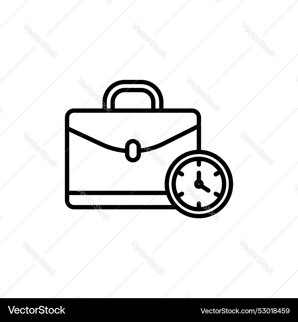 Office time icon set workday sign employee Vector Image