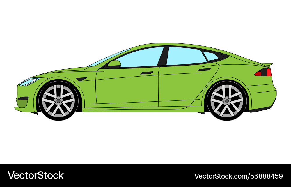Tesla model s Royalty Free Vector Image - VectorStock