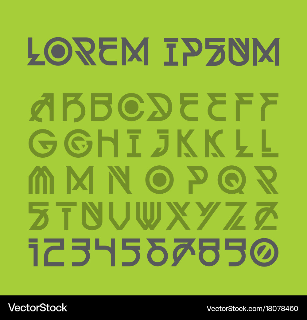 Alien Font - Futuristic Lettering Royalty Free Vector Image
